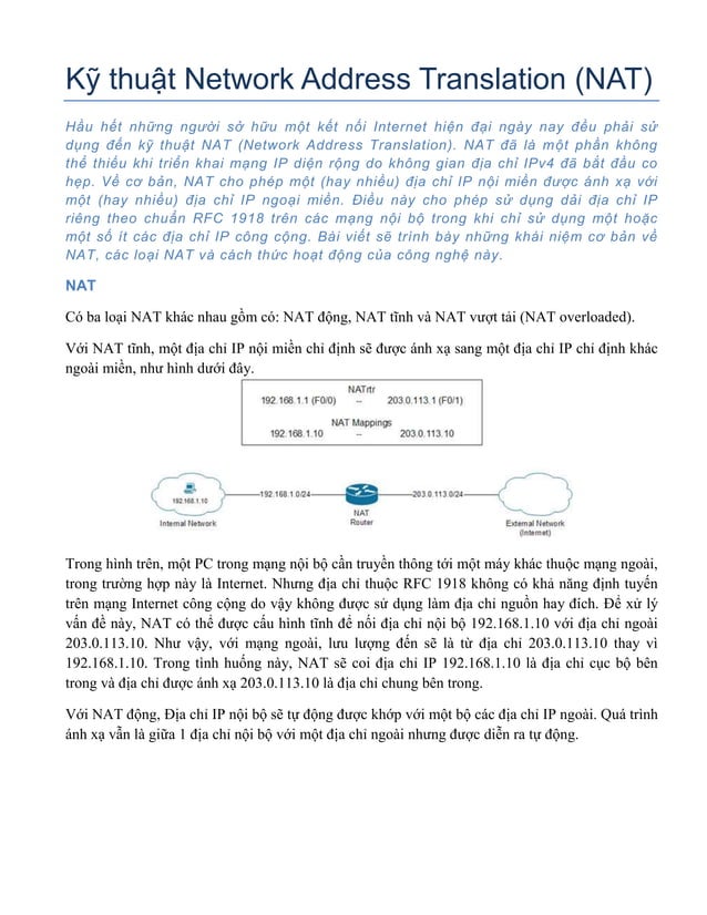 Network Address Translation (NAT) | DOCX