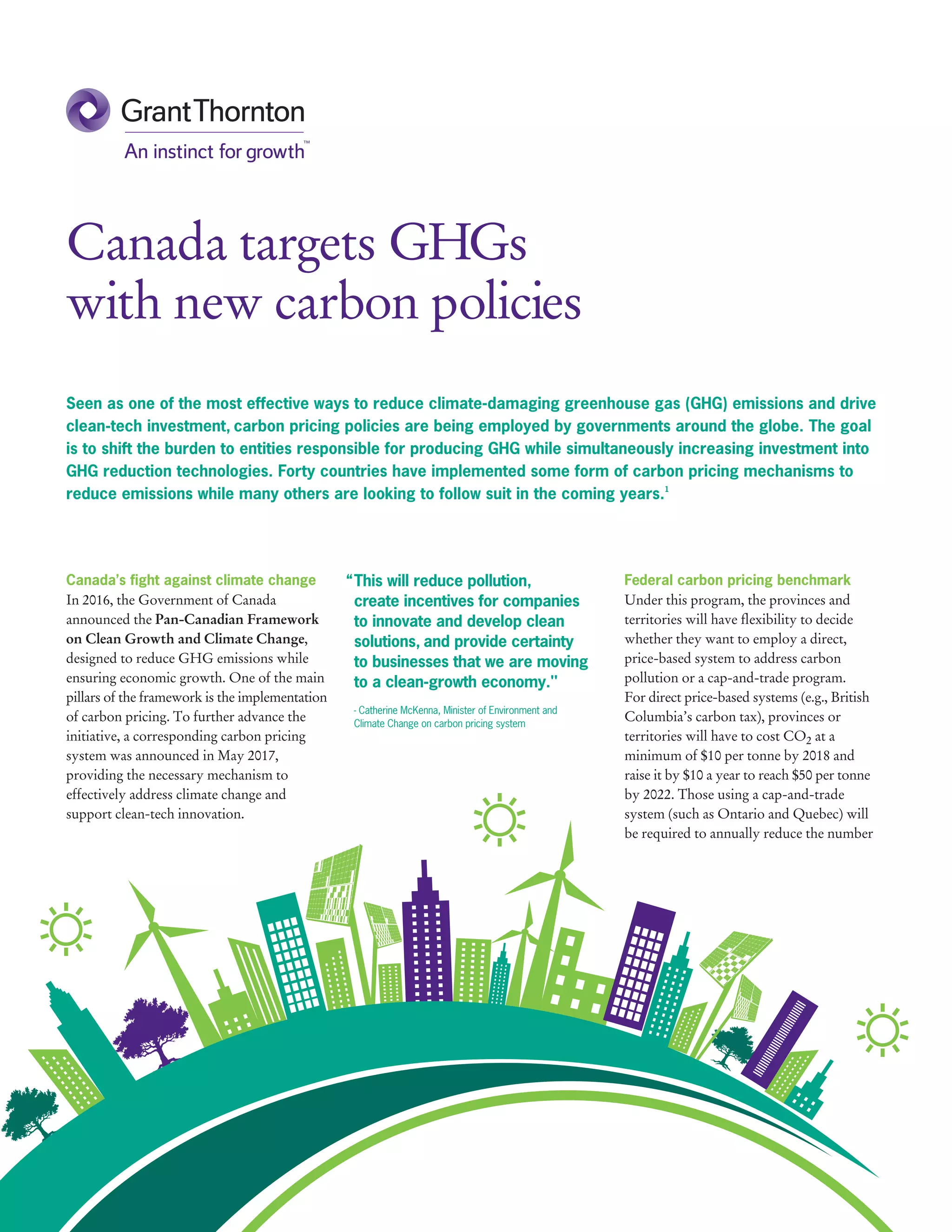 Canada targets GHGs with new carbon policies | PDF