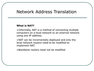 NAT.ppt | Computer Networking | Computing