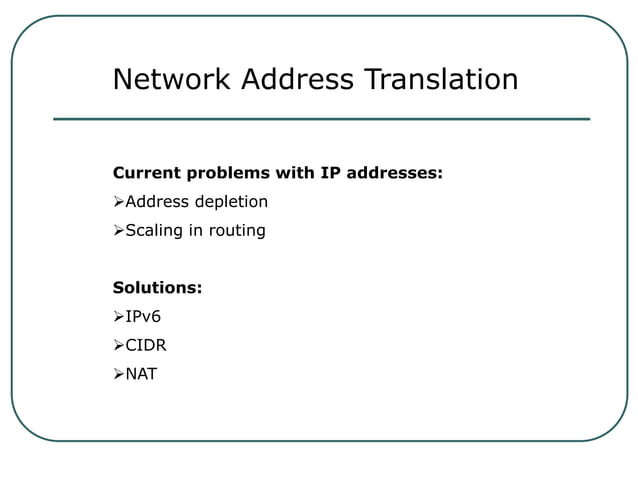 Presentation on NAT (Network Address Translation) | PPT | Computer Networking | Computing
