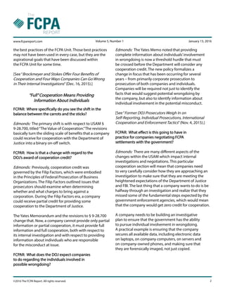 Views on the Recent USAM Changes: An Interview with The FCPA Report ...