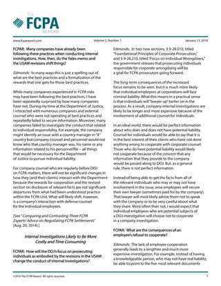 Views on the Recent USAM Changes: An Interview with The FCPA Report ...