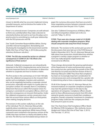 Views on the Recent USAM Changes: An Interview with The FCPA Report | PDF | Legal Services ...