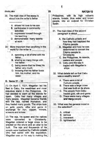English NAT 6- 2010 | PDF