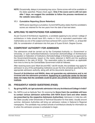 Nata 2012: application broshure | PDF