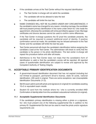 Nata 2012: application broshure | PDF