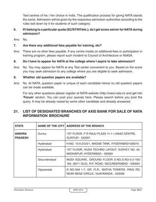 Nata 2012: application broshure | PDF