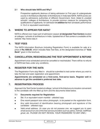 Nata 2012: application broshure | PDF