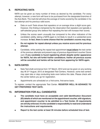 Nata 2012: application broshure | PDF