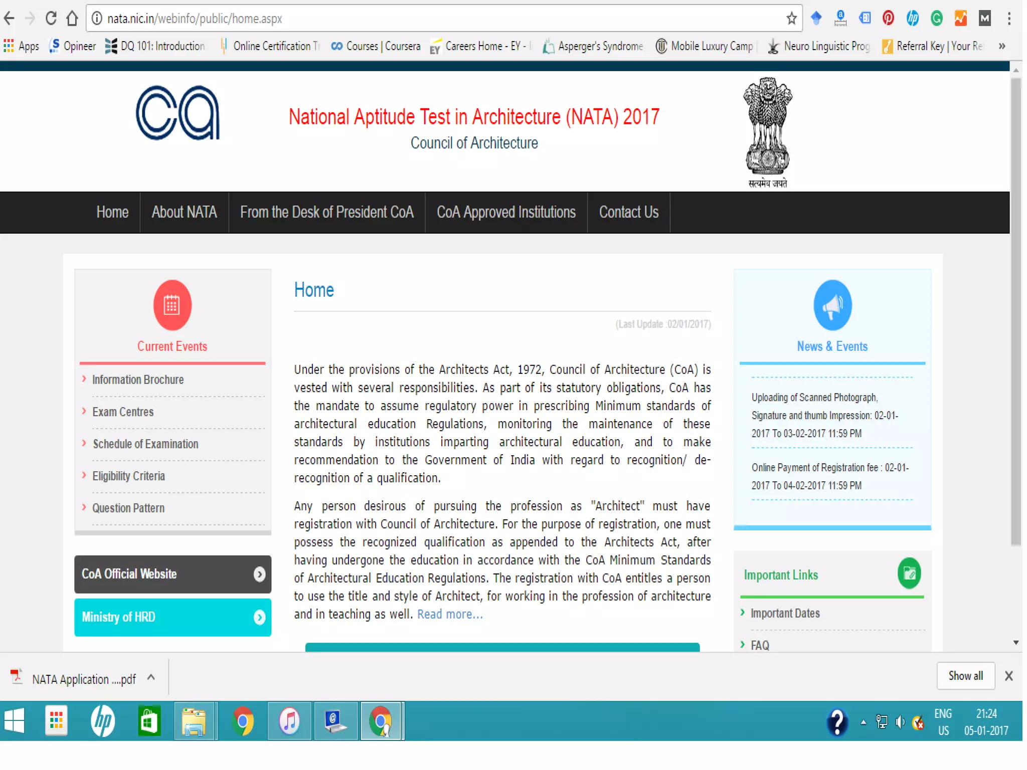 Nata 2017 complete details | PPT