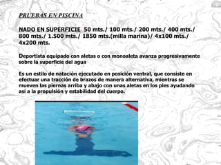 Natación con aletas | PPT