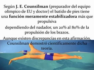 Natación patada movimiento descendente | PPTX