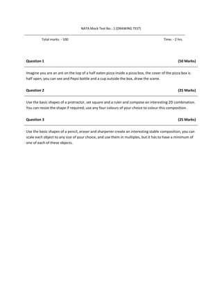 Nata drawing test1 | PDF
