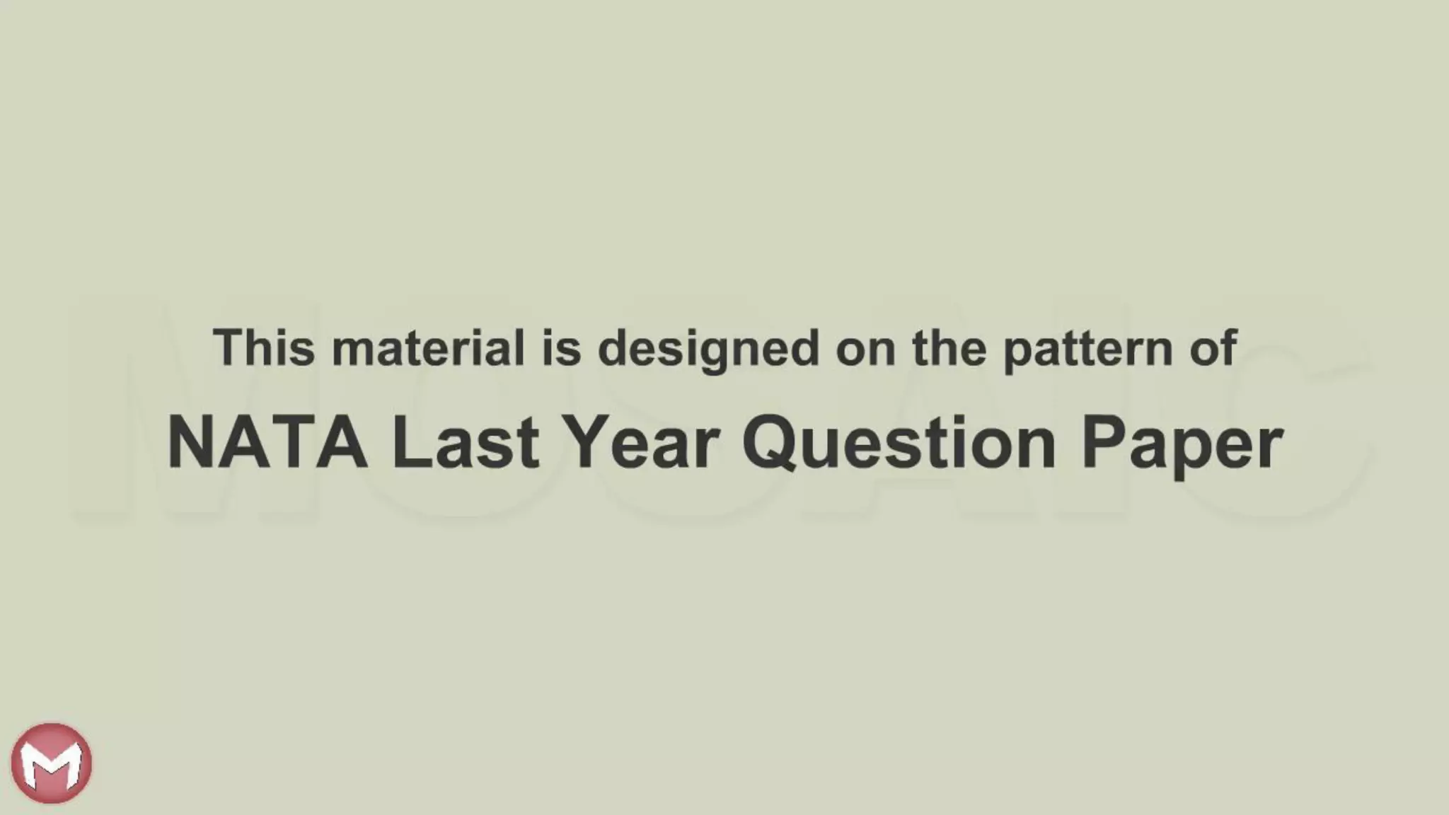 NATA EXAM PAPER | NATA EXAM QUESTION PAPER | PDF
