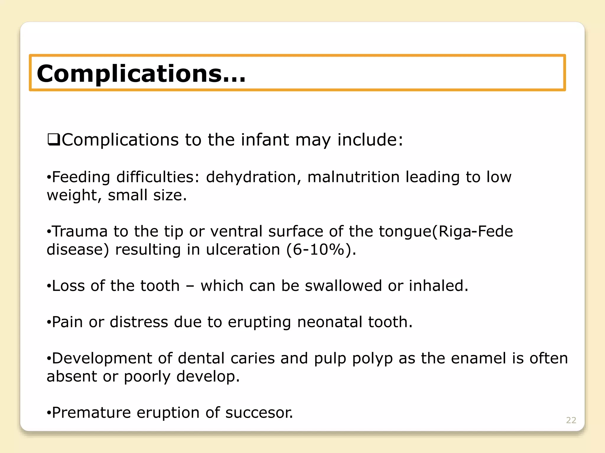 Natal and neonatal teeth | PPTX