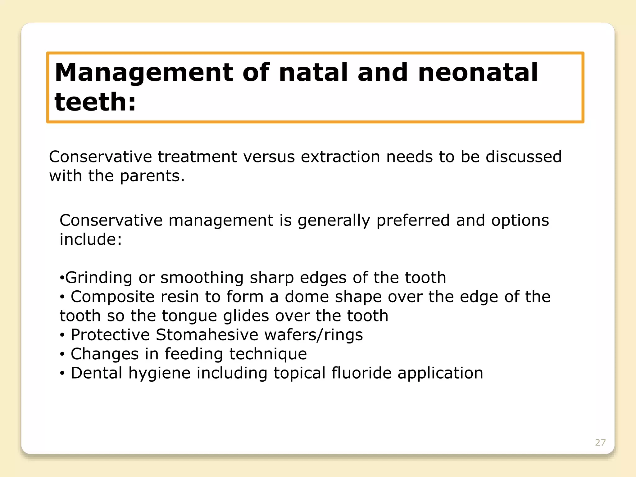 Natal and neonatal teeth | PPTX