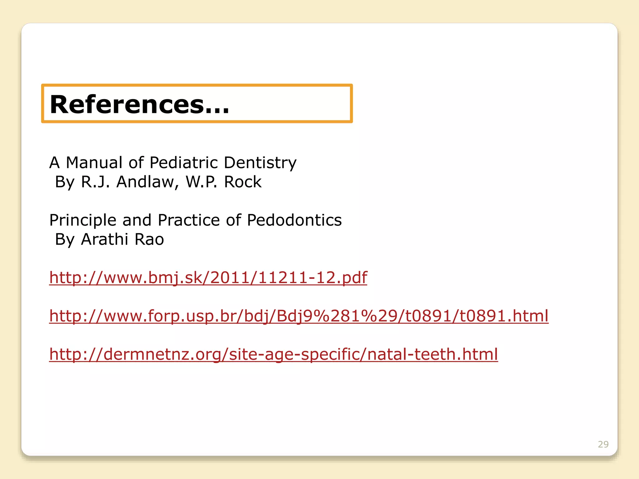 Natal and neonatal teeth | PPTX