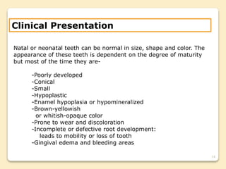 Natal and neonatal teeth | PPTX