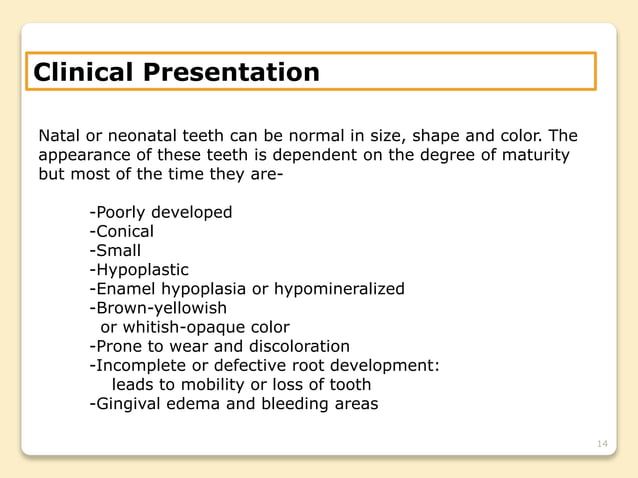 Natal and neonatal teeth | PPTX