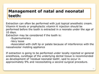 Natal and neonatal teeth | PPTX