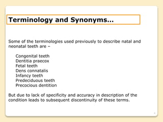 Natal and neonatal teeth | PPTX