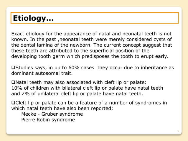 Natal and neonatal teeth | PPTX