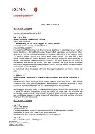 Natale roma 2016 | PDF