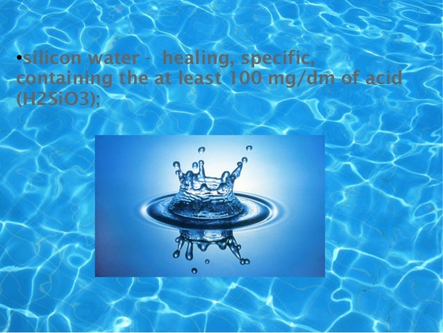 Chemical composition of water - Group 1