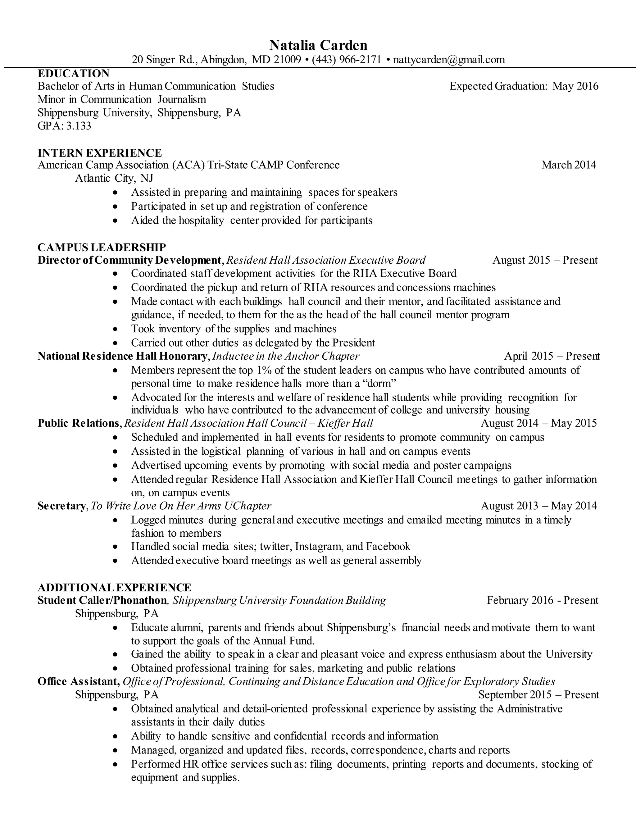 Natalia carden resume | DOCX