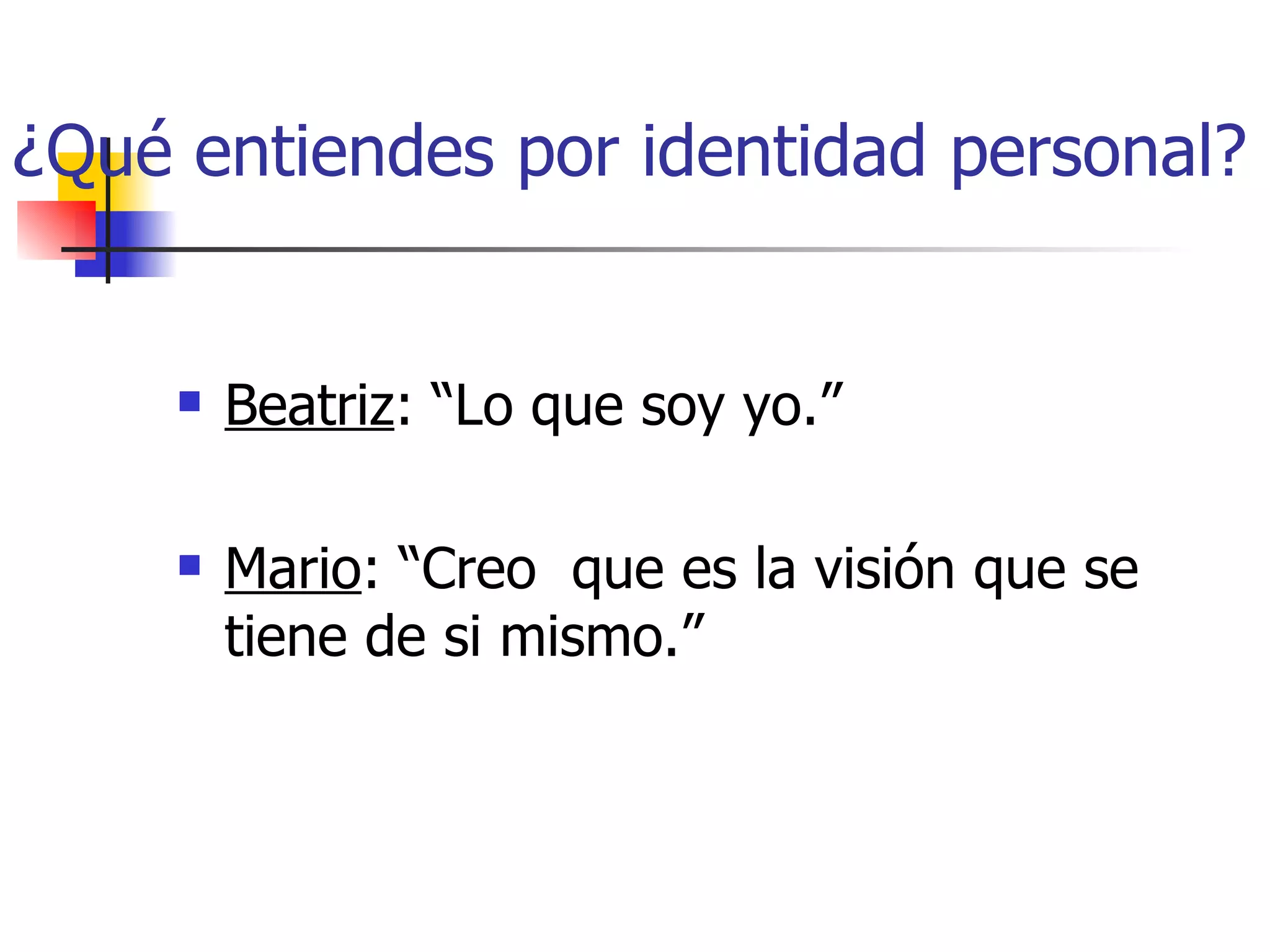 Identidad Personal | PPT