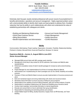 Natalie dobbins 2016 resume | PDF