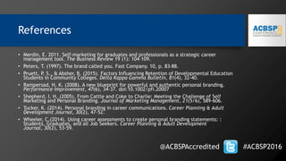 Personal Brand Management Model for Student Career Achievement & Retention | PPT