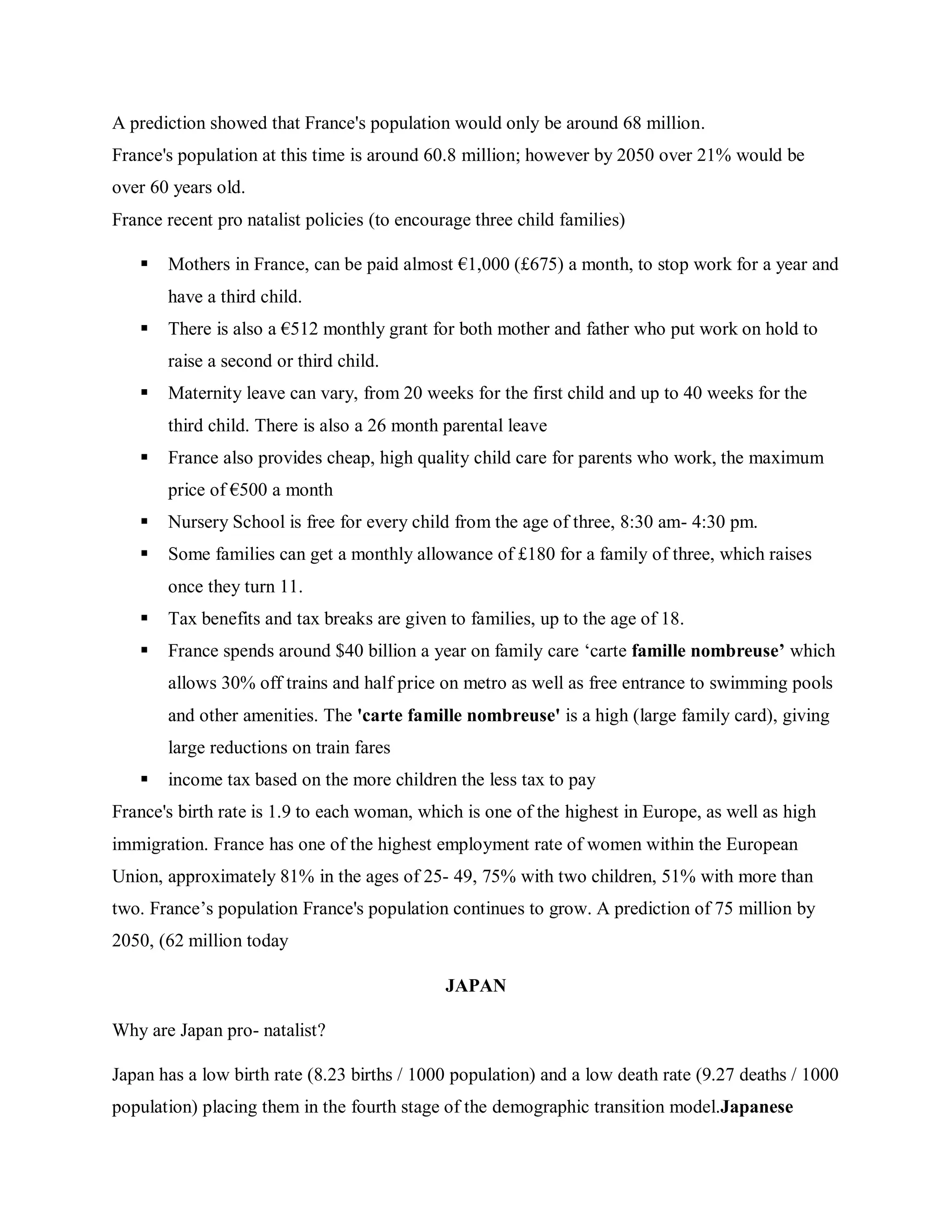 Pro-natalist and Anti-natalist policies | PDF