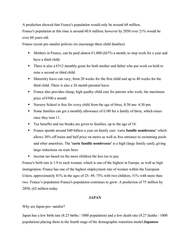 Pro-natalist and Anti-natalist policies | PDF | Reproductive Health ...