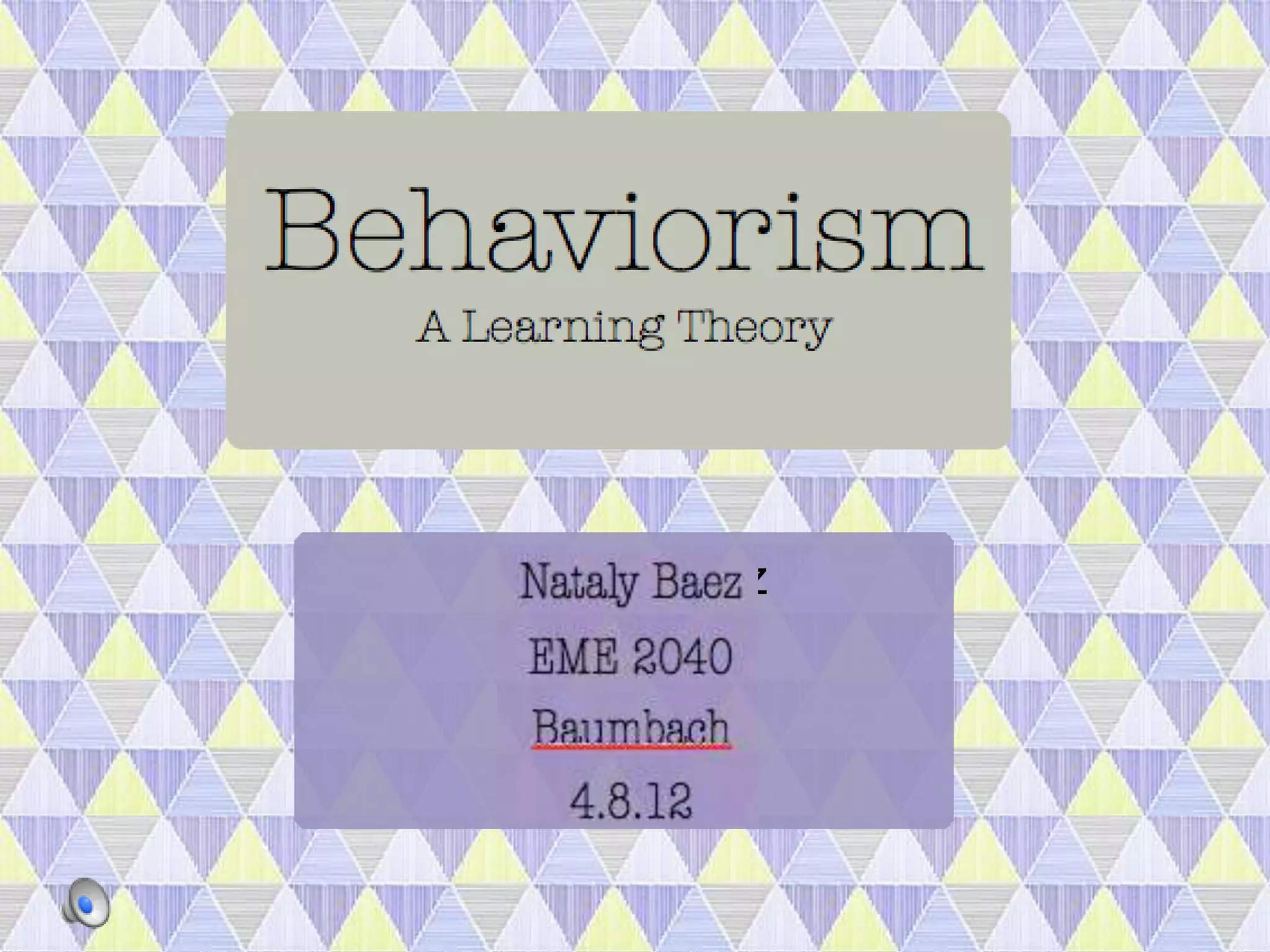 Behaviorism | PPTX
