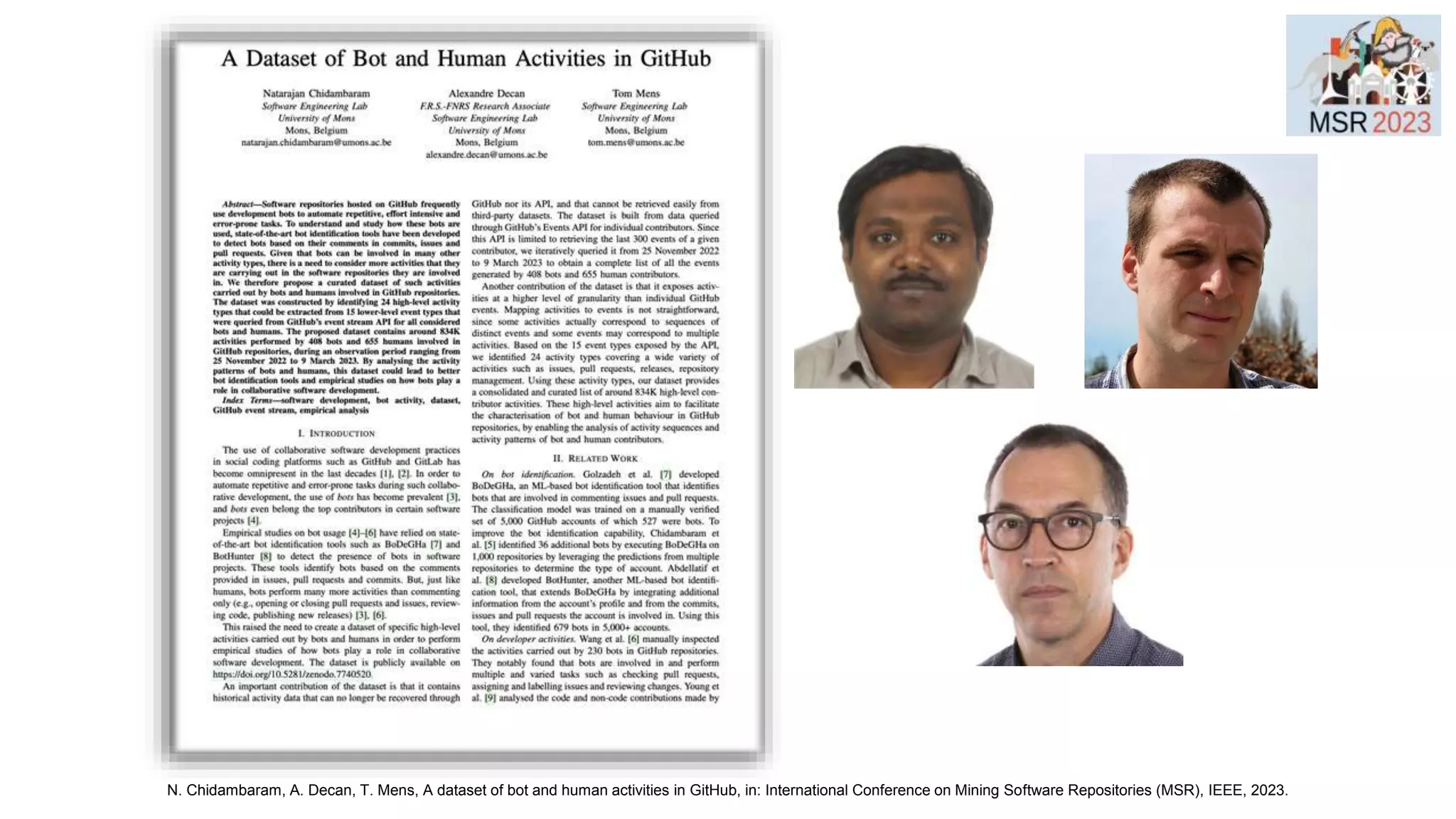 Recognising bot activity in collaborative software development | PPT