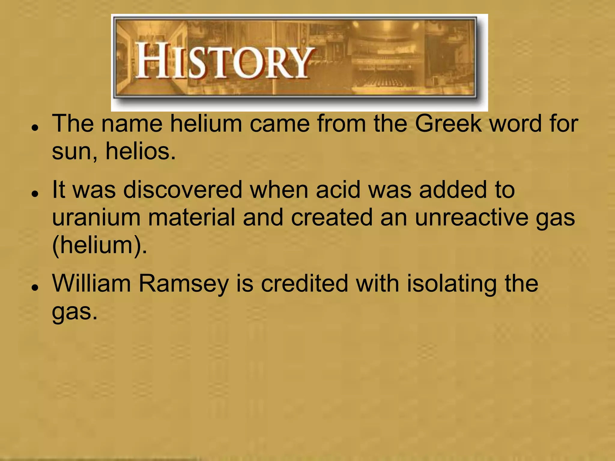 Helium (Natasha Lashley) | PPTX | Chemistry | Science