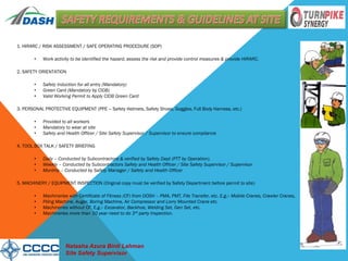 SAFETY REQUIREMENTS & GUIDELINES AT SITE | PDF