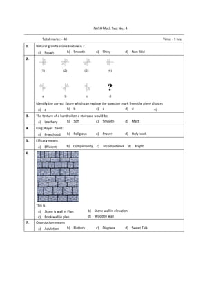 Nata test 3 | PDF