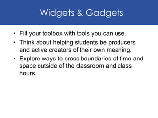 NATE/JEA Series: Classroom widgets & gadgets | PPTX