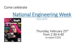National Engineering Week | PPT