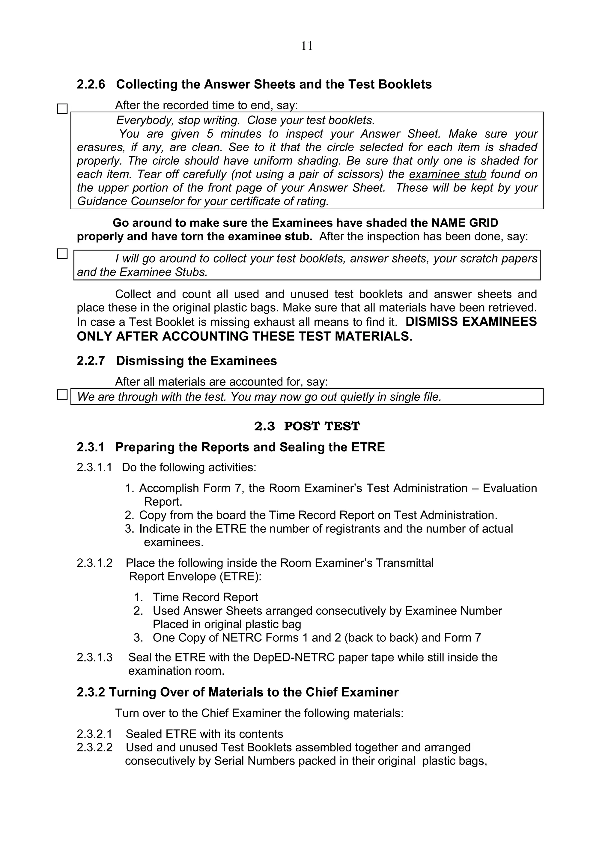Nat examiner's handbook grade 6 2015 | PDF