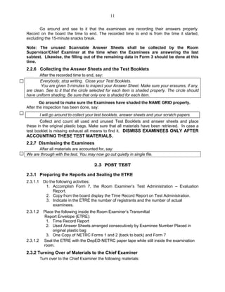 Nat examiner's handbook year 4 2015 | PDF