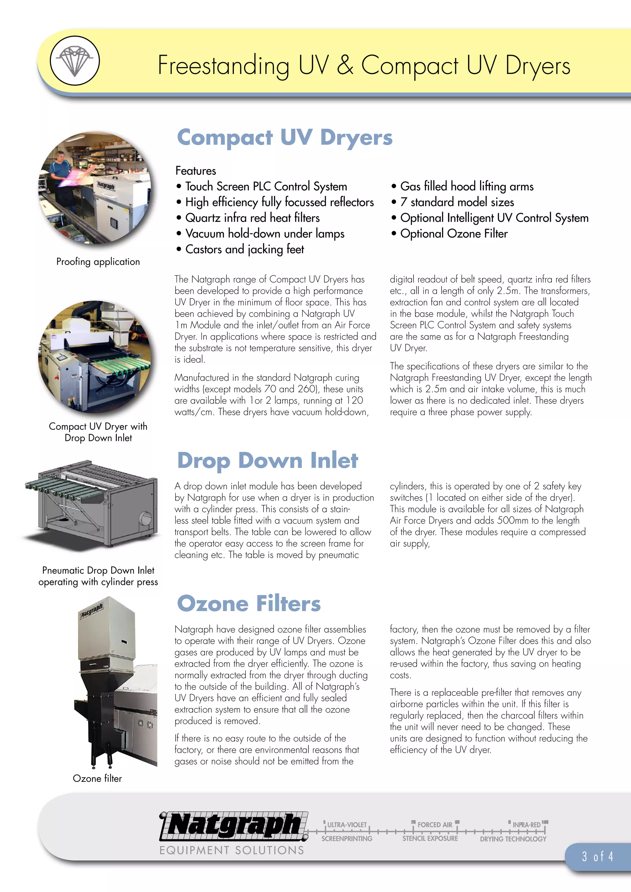 Natgraph Freestanding Uv & Compact Uv Dryers | PDF