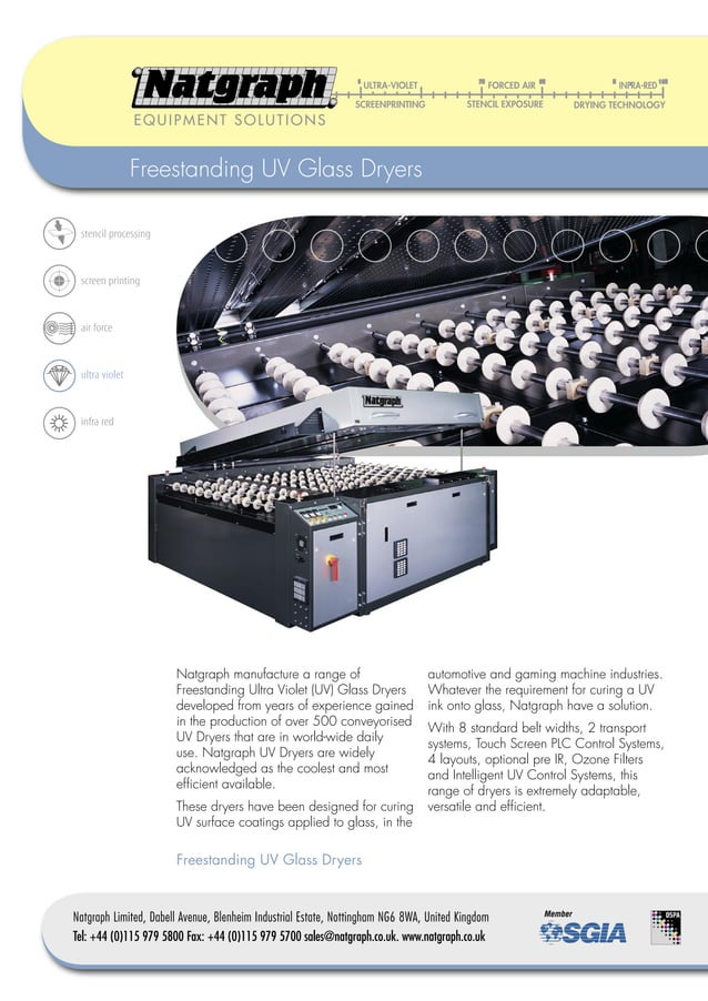 Natgraph Freestanding Uv Glass Dryers | PDF