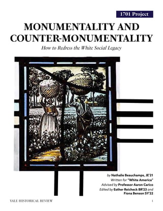 Monumentality and Counter-Monumentality: How to Redress the White ...