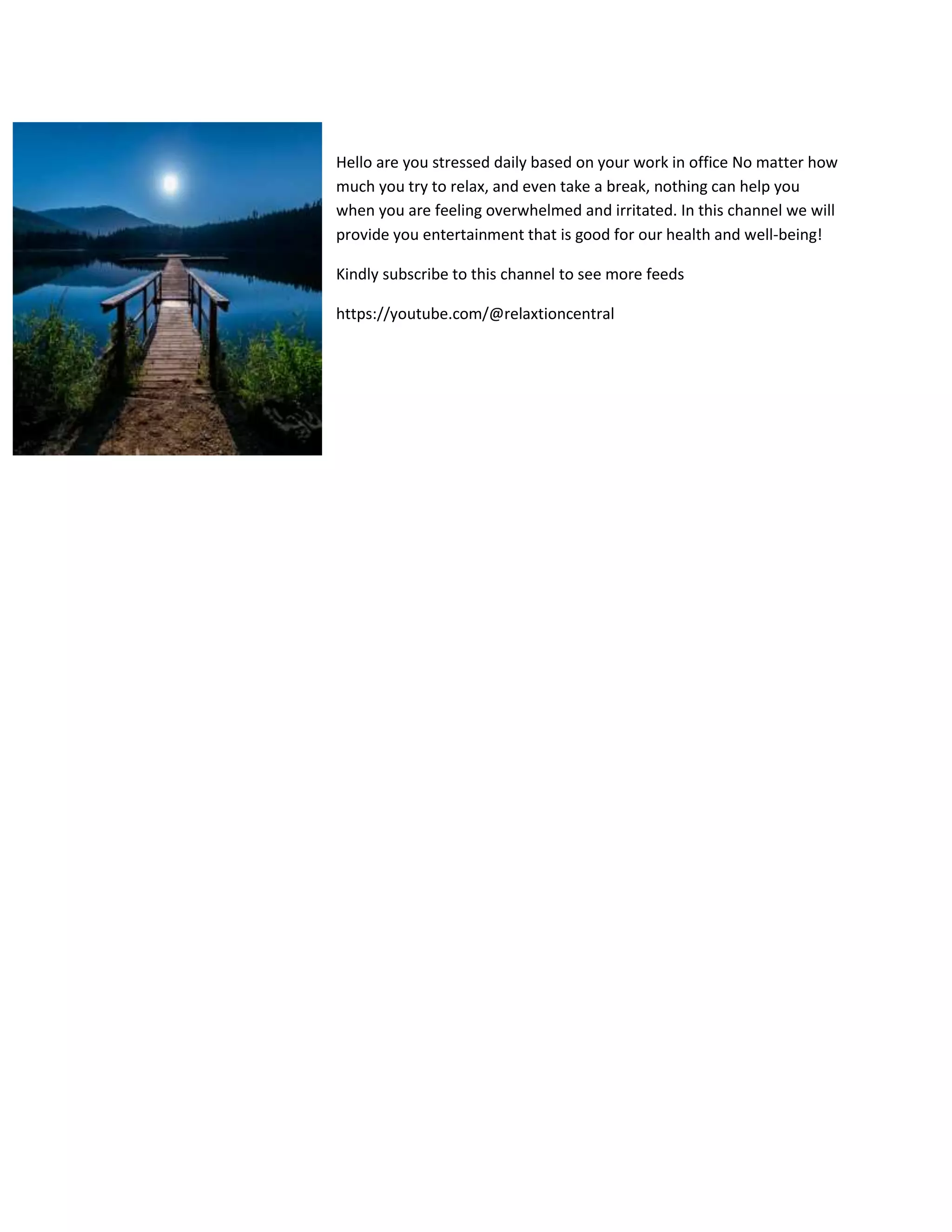 Stress relieving and relaxation central | DOC