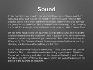 Codes and Conventions of a Film opening | PPT