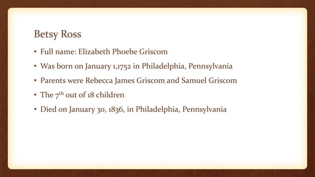 Betsy Ross | PPTX