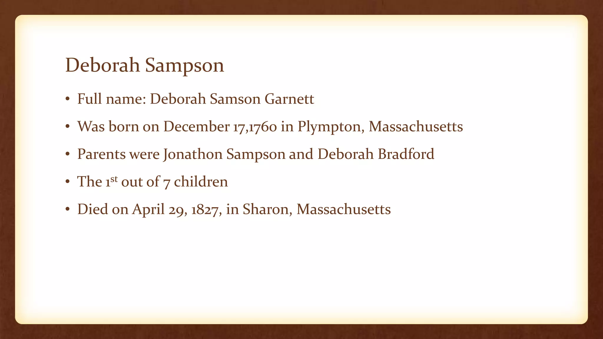 Deborah Sampson | PPT